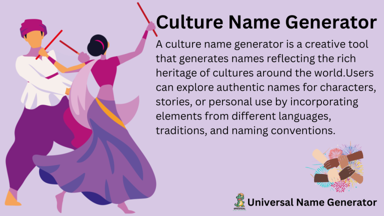 Culture Name Generators